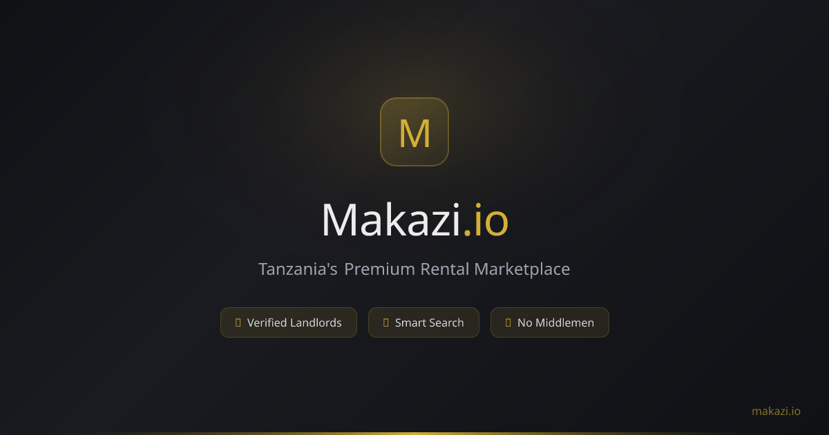 Makazi — Nyumba za Kupanga Tanzania | Rental Homes Dar es Salaam ...